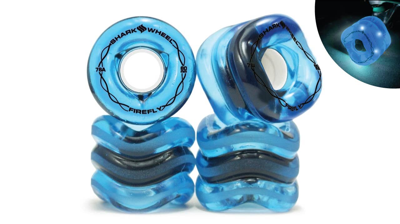 Shark Wheel 60mm, 78a Firefly Light Up Wheels – Sk8decks